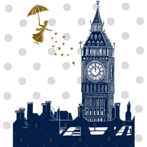 Mary Poppins And Big Ben Linocut By Maddybennettart Bibs Sold By Khoi