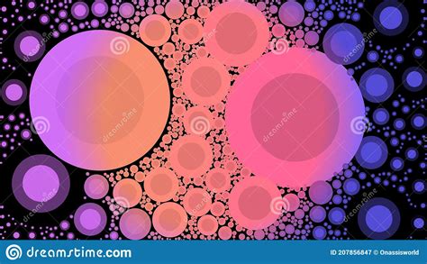 Pink Shades Shapes And Blurs Abstract Background Stock Illustration
