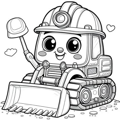 굴착기 색칠공부 도안 포크레인 아이들의 창의력을 발휘하는 건설 모험 키즈위키