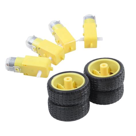 4 Stuks Voor Arduino Smart Car Robot Plastic Wiel Grandado