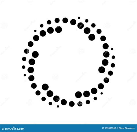 Dot Gradient Round Spiral Frame Halftone Effect Vortex Circle Icon