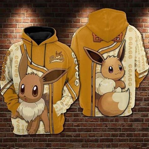 Pokemon Eevee Cute Lover 3d Hoodie Zip Hoodie Hearthtops Store