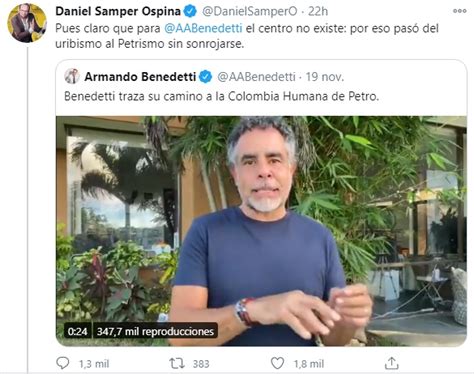 Armando Benedetti Se Refirió A La Foto Con Álvaro Uribe Por La Que Lo