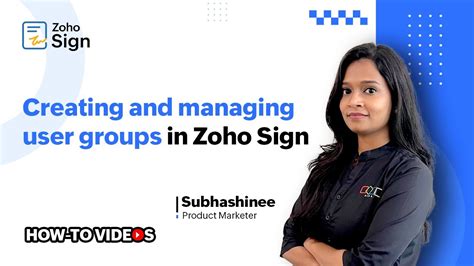 Zoho Sign Esignature Create And Manage User Groups In Zoho Sign Digital Signature Youtube