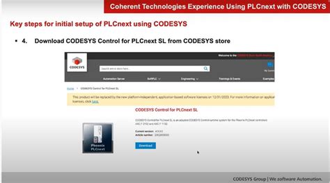 こんにちは CODESYS ①インストール編 PLCnext Technology