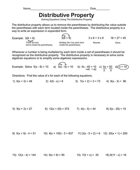 Printable Distributive Property Explained Free Download And Print For