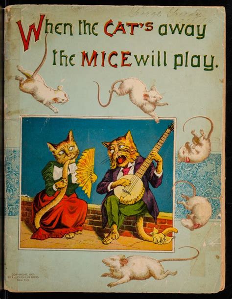 When The Cats Away The Mice Will Play By Louis Wain Palmer Cox On