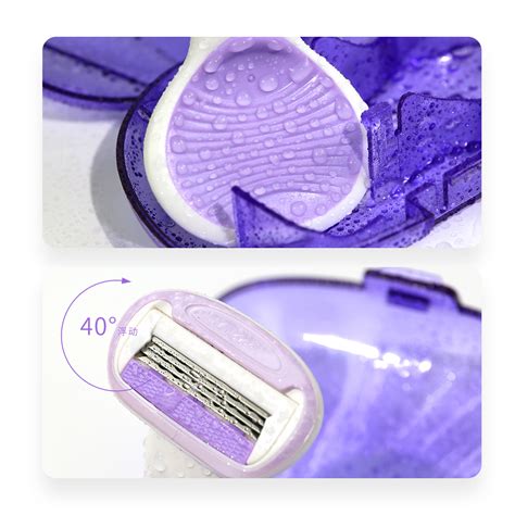 4 Blades Cute Purple Disposable Razor