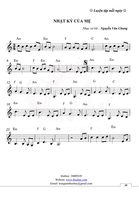 Sheet NhỮng BẢn NhẠc ChƠi ĐÀn Guitar Hay NhẤt NỔi TiẾng BẤt TỬ Thu NhẠc