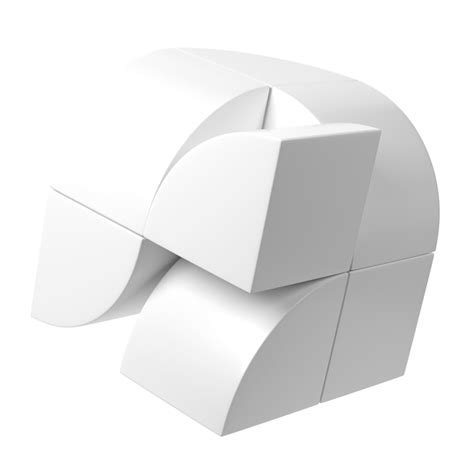 Premium PSD Simple Geometric 3d Transparent Elements In Bauhaus Style