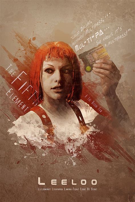 Leeloo Dallas Multipass Poster Fifth Element Alternative Movie
