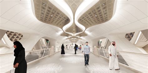 The King Abdullah Financial District Metro Station By Zaha Hadid