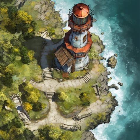 Lighthouses 2 Dnd Battle Map Pathfinder Dandd Battlemap Dungeons And