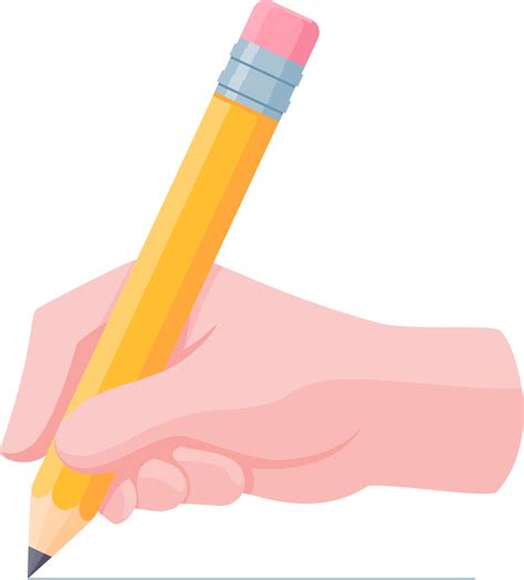 Hand Holding Pencil 19582374 Png