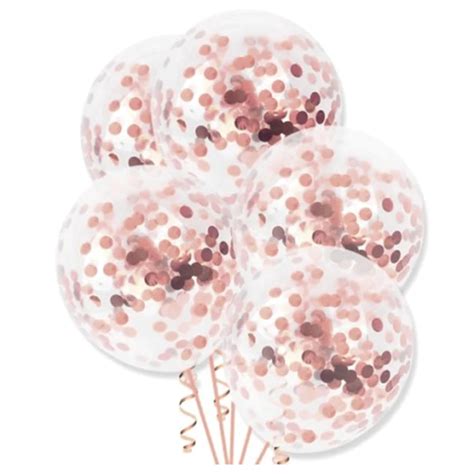 BALONY KONFETTI ROSE GOLD URODZINOWE ŚLUB szt Allegro pl