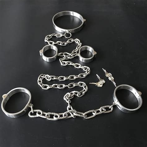 Sex Bondage Bdsm Kit Sexy Slave Stainless Steel Lockable