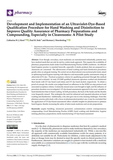 Pdf Development And Implementation Of An Ultraviolet Dye Based