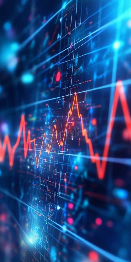 A Blue And Red Graph With A Red Line That Is Going Down Stock