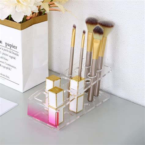 Gorgeous Ps Simple Design Cosmetic Brushes Eyebrow Pencil Stand Pink