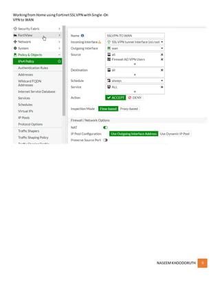 Fortinet SSL VPN Access DOCX Computer Networking Computing