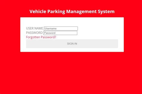Vehicle Parking Management System Project In Php With Source Code And