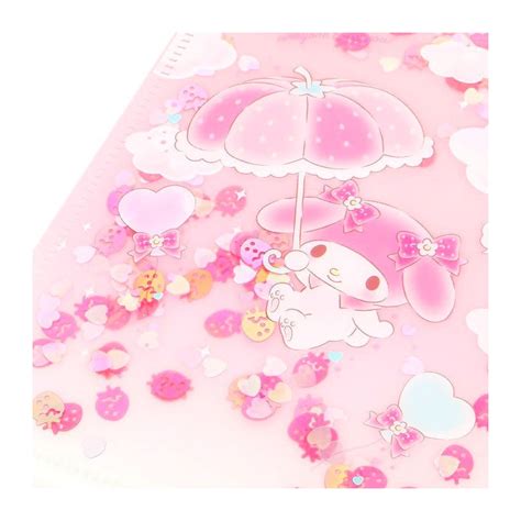 Carpeta B6 Sequins My Melody Strawberry Umbrella Kawaii Panda