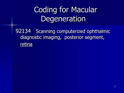 ppt coding for macular degeneration powerpoint presentation free