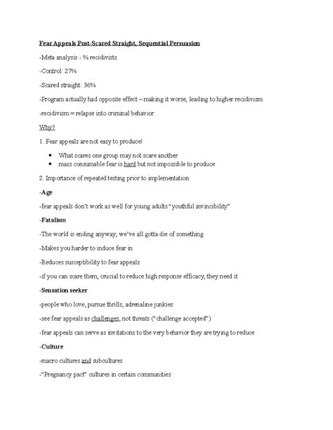 Fear Appeals Post Professor Catherine Puckering Fear Appeals Post