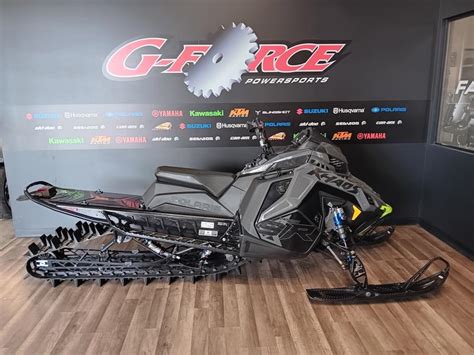 2025 Polaris® 9r Rmk Khaos 155 Shadow Gray Gloss Black G Force