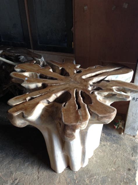 Teak Root Dining Table D017 Bali Wood Slab