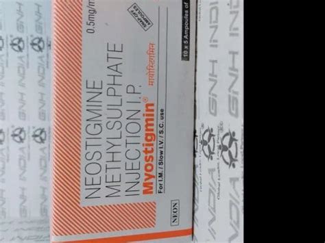 Myostigmin 0 5mg Injection At Rs 400 Piece Neostigmine Injection In