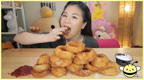 ASMR ONION RINGS Eating Sounds YouTube