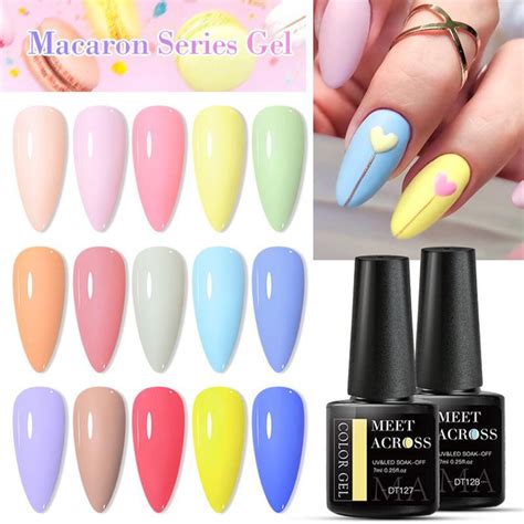 Meet Across 7ml Green Red Yellow Neon Gel Nail Polish Summer Bright