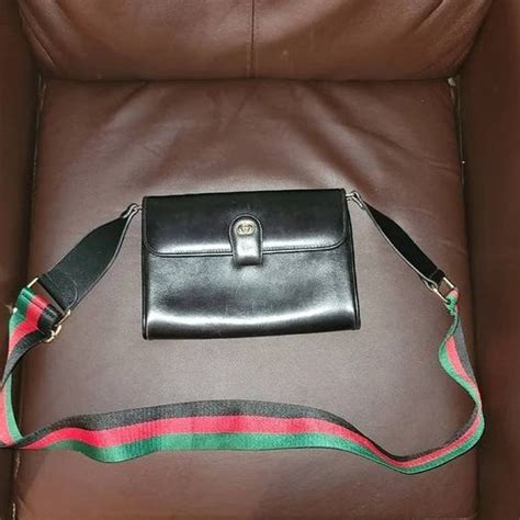 Gucci Gg Interlocking Marmont Black Leather 2way Bag Gem