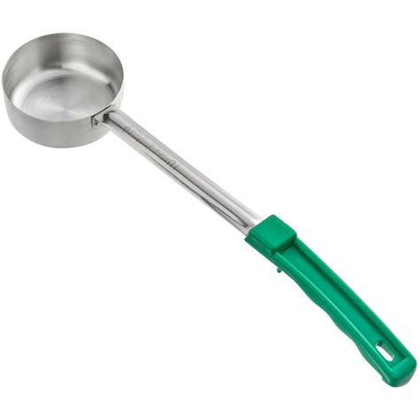 Choice 4 Oz Green Solid Portion Spoon