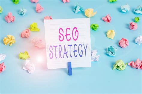 Escritura A Mano Conceptual Que Muestra La Estrategia Seo