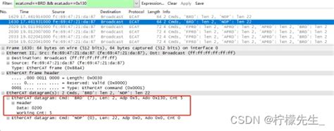 Ethercat抓包及报文分析wireshark Ethercat Csdn博客