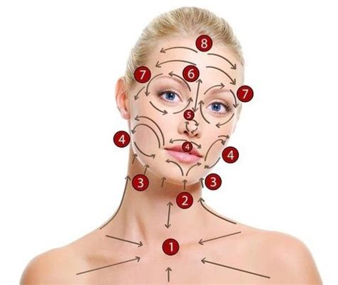 Facial Lymph Massage Direction Guide Poster Printable Instant Download