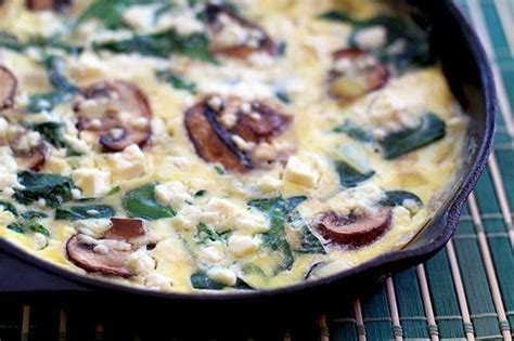 Mushroom And Spinach Frittata The Kitchen Magpie Low Carb