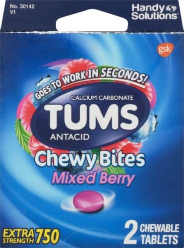 Tums Mixed Berry Antacid Chewy Bites 2 Ct Kroger