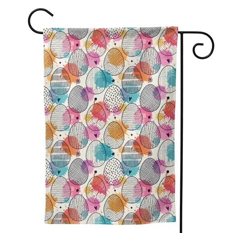 Sigee Easter Egg For Live Happy Decorative Small Garden Flag Double