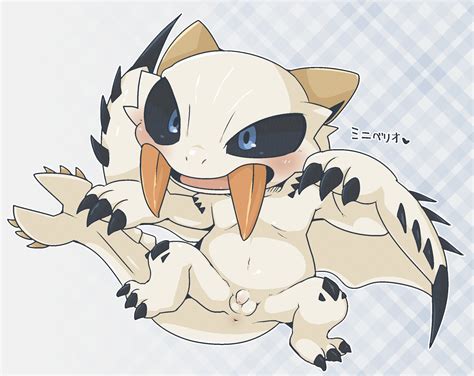 Rule 34 Anus Balls Barioth Black Sclera Blush Capcom Chibi Claws Doneru Feral Flaccid Flying