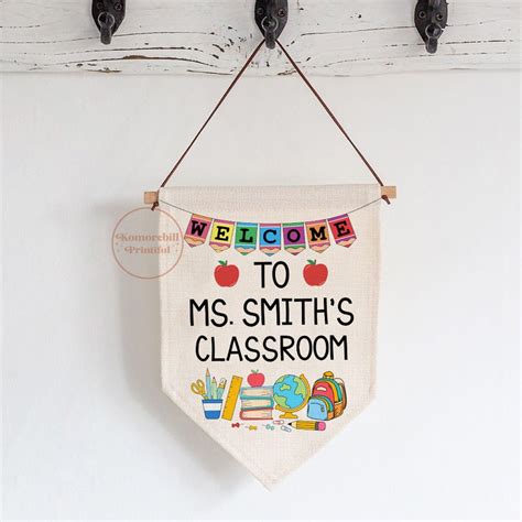 Personalized Classroom Flag Teacher Flag Classroom Flag School Decor