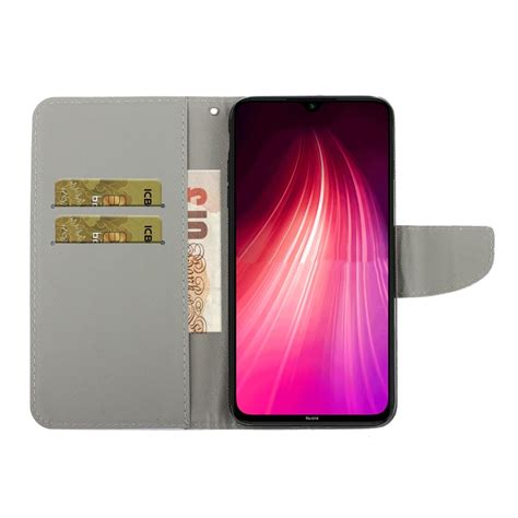 Sunsky ل Xiaomi Redmi Note 8 3d رسم ملون أفقي قلاب حافظة جلد Pu مع