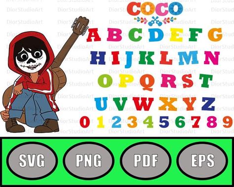 Coco Font Coco Alphabet Coco Letters Disnep Font Disnep Etsy