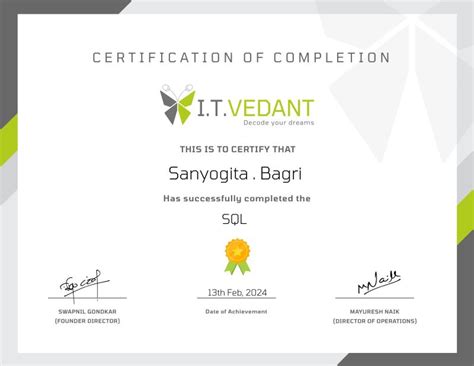 Sql Certification Dataanalyst Databasemanagement Sanyogita Bagri