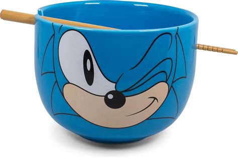 Sonic The Hedgehog Japanese Dinnerware Set 14 Ounce Ramen Bowl And