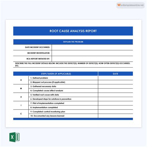 17 Free Root Cause Analysis Templates For Excel Word