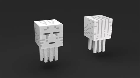 3d Ghast Minecraft Model Turbosquid 2364659