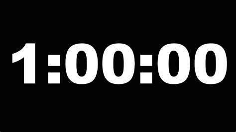 1 Hour Timer And Alarm Countdown Youtube